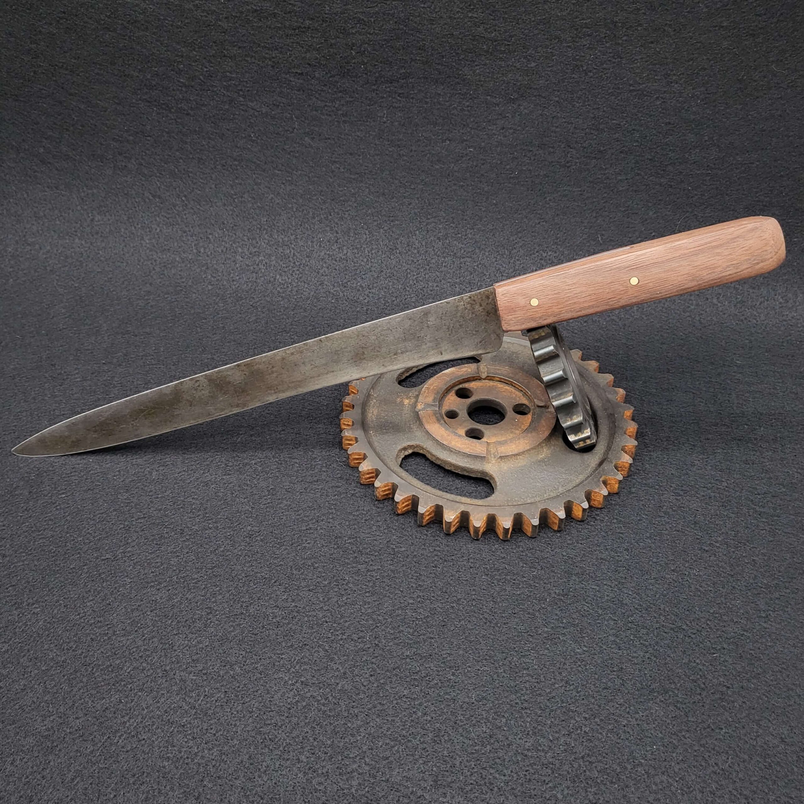 Large Meat Knife - Vintage Walnut - Rusty Dragon Forge