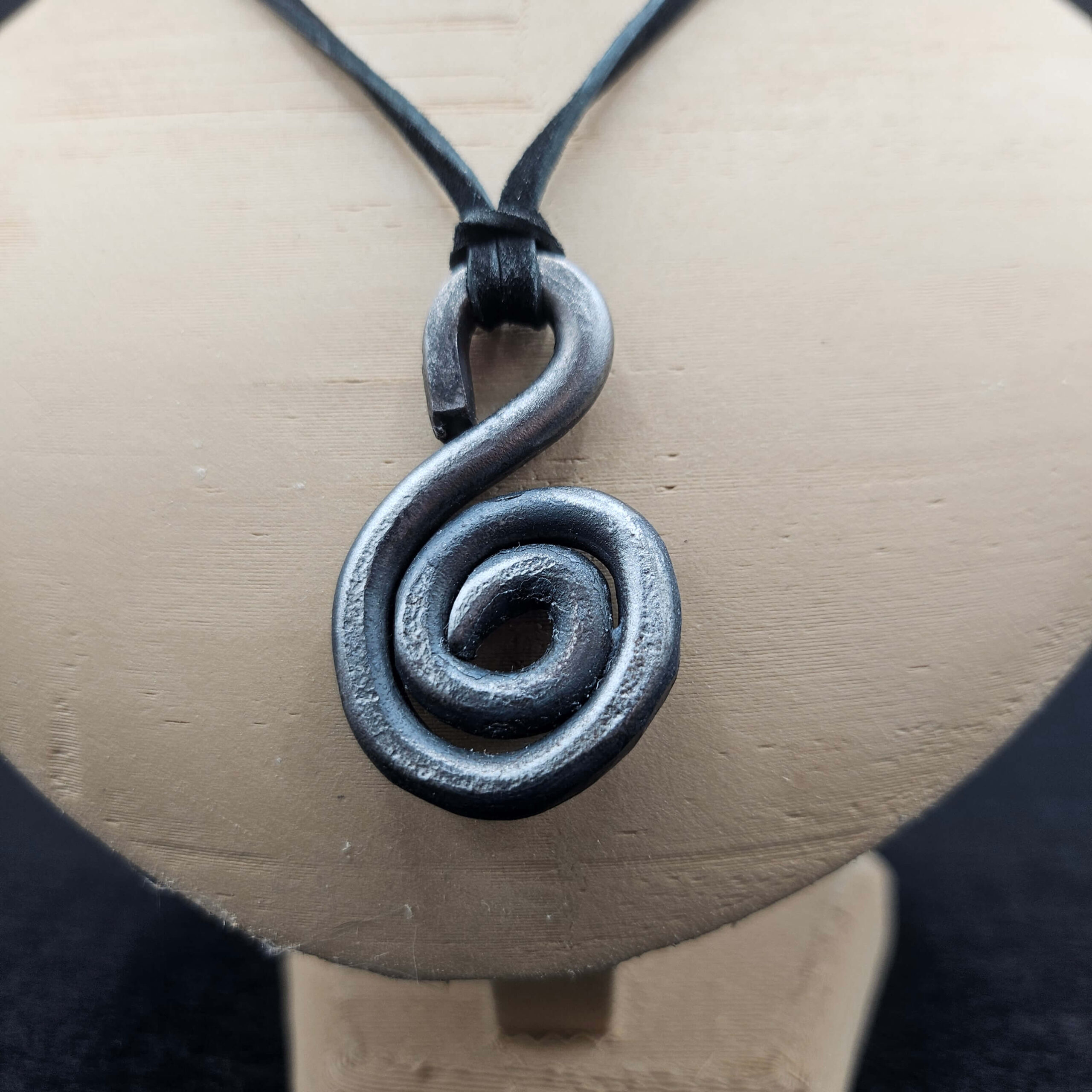 Hand-Forged Spiral Necklace - Rusty Dragon Forge
