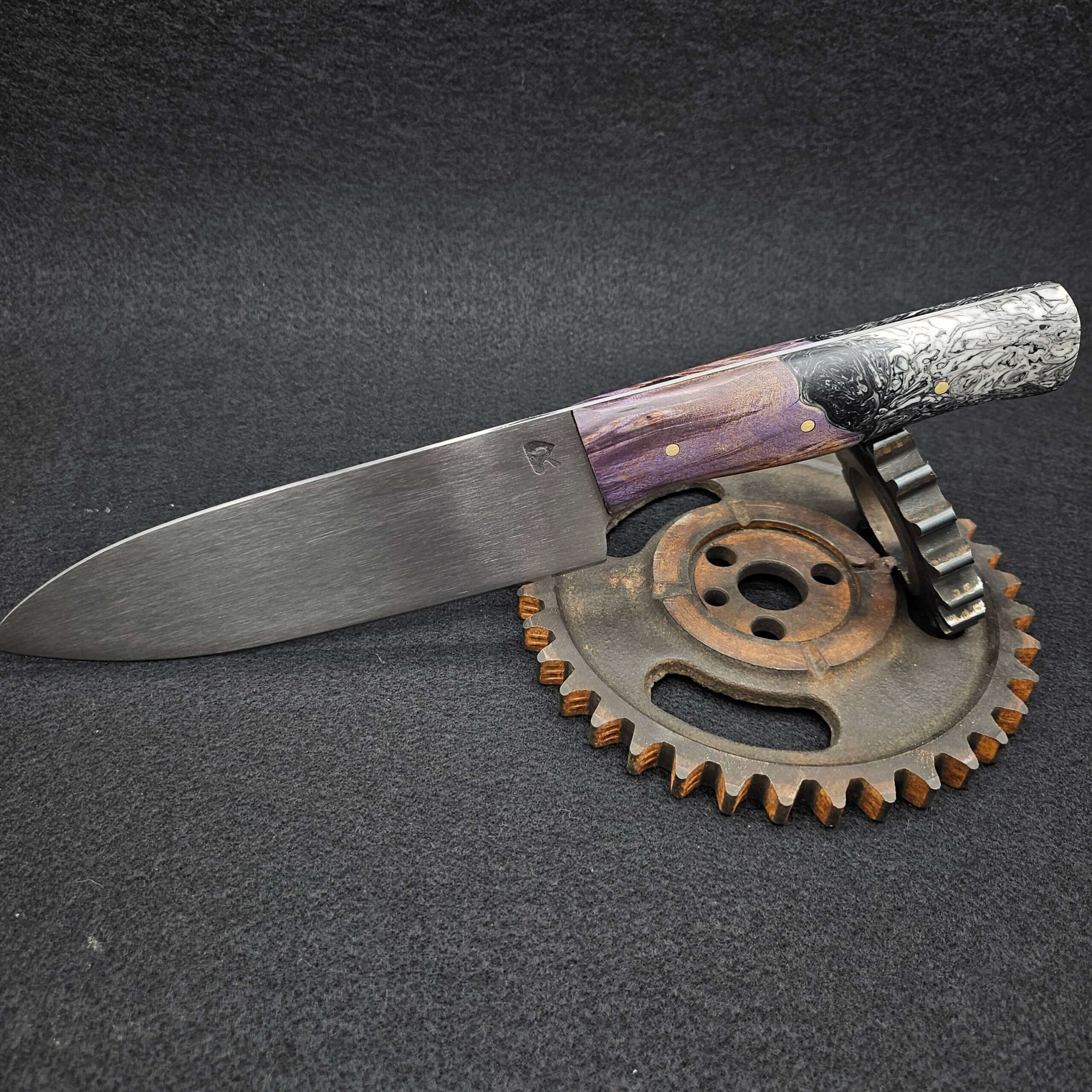 Chef Knife with Composite Handle - Rusty Dragon Forge