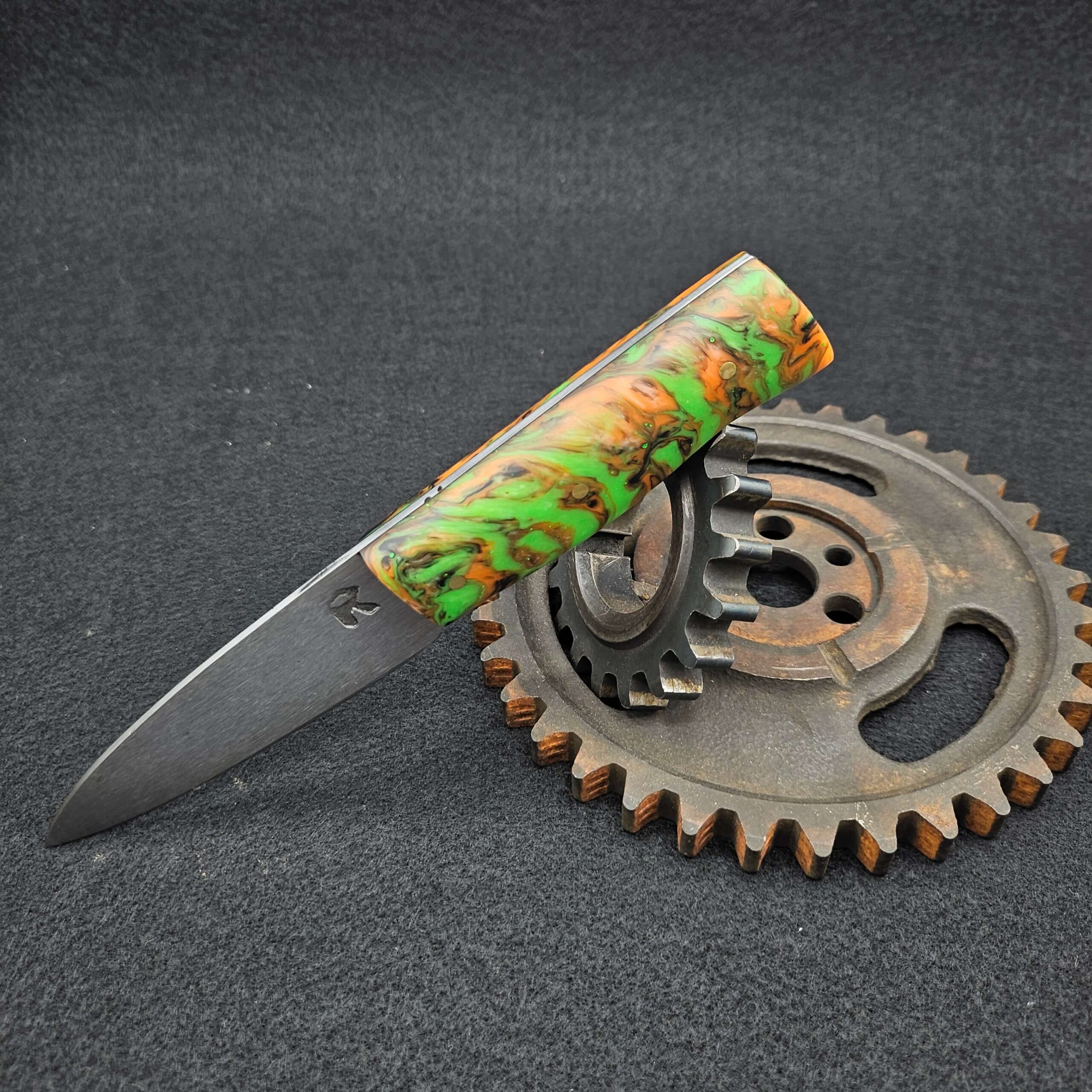 Paring Knife with Resin Handle - Rusty Dragon Forge